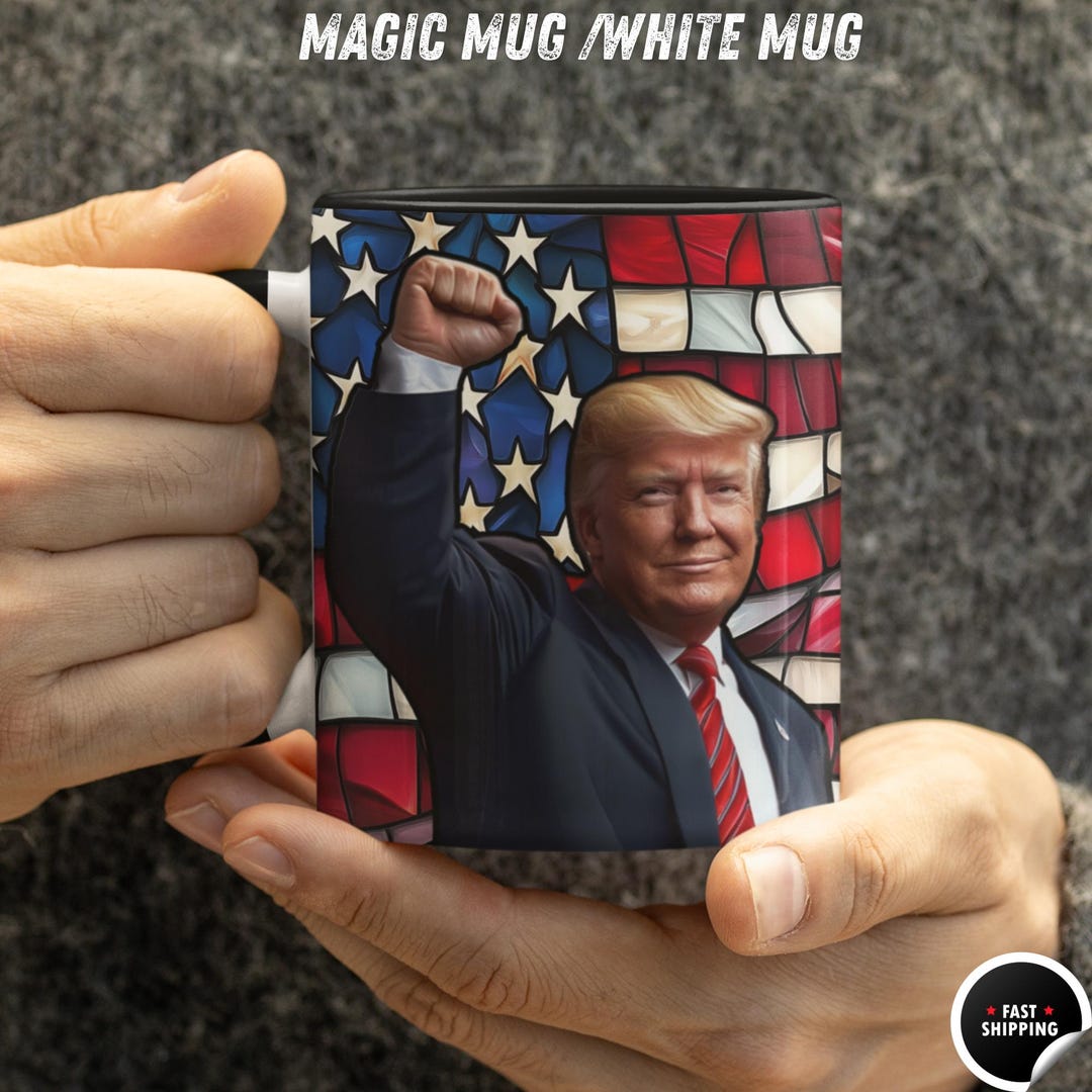 Trump Mug,trump 2024 ,trump Stained Glass , American ,color Morphing ...