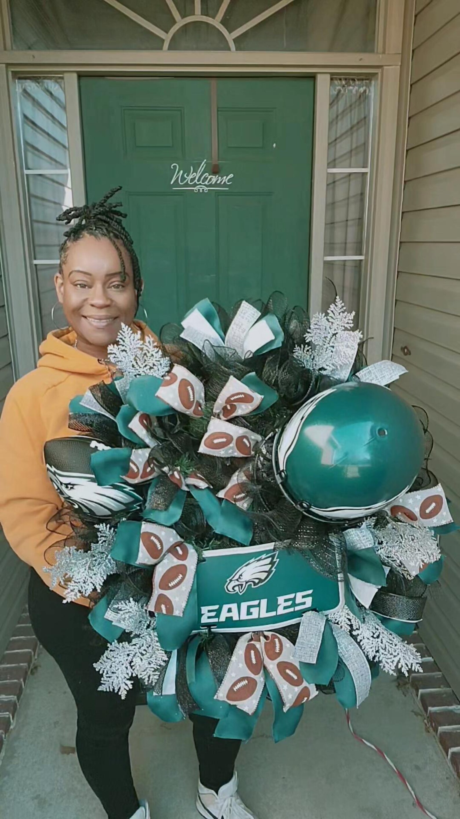 Philadelphia Eagles Sports Wreath - Etsy