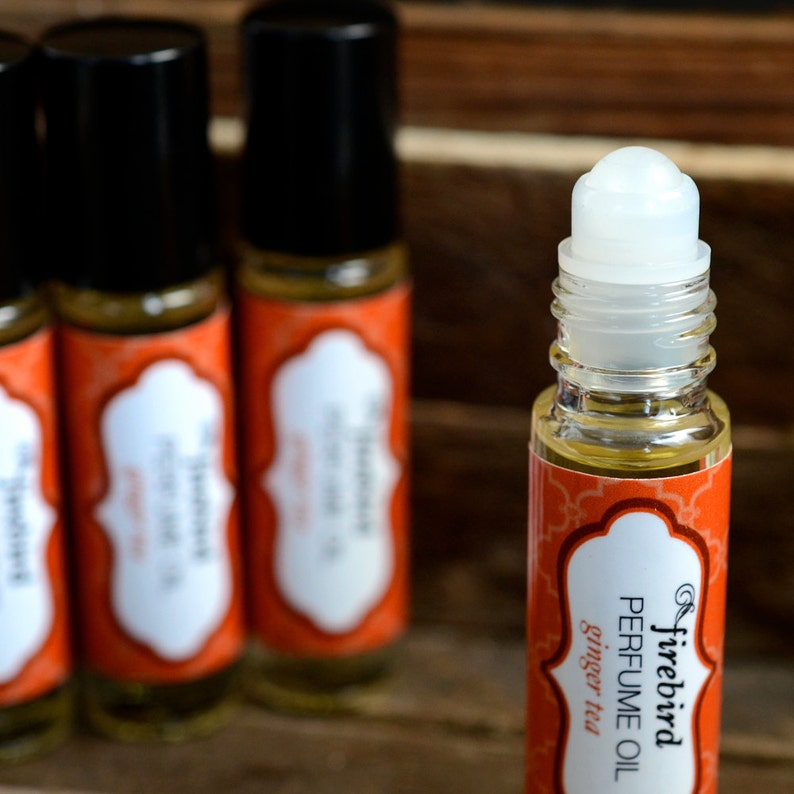 Ginger Tea Perfume Oil Spicy Ginger Charred Cedar Black | Etsy