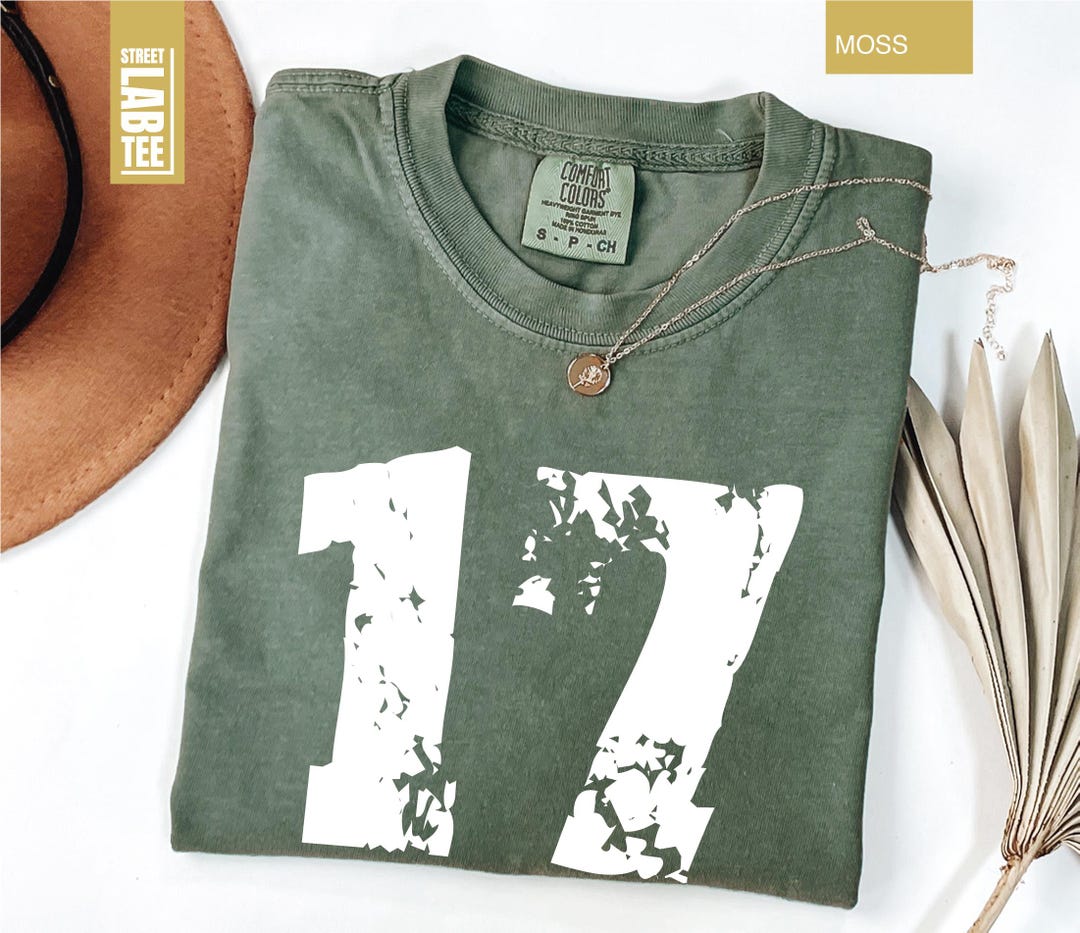 Custom Big Number Comfort Colors T-shirt, Personalized Number Shirt ...