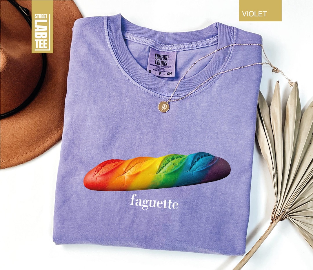 Faguette LGBT Comfort Colors T-shirt, LGBT Baguette Shirt, Pride Tee ...