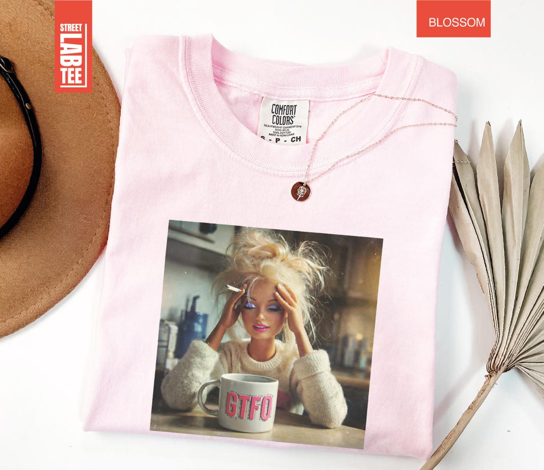 Distressed Doll Smoking Comfort Colors® T-shirt, Viral Internet Shirt ...