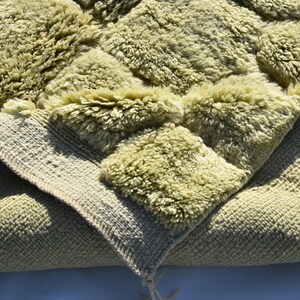 Green Beni Ourain Rug Modern Moroccan Rug Custom Moroccan Handmade area ...