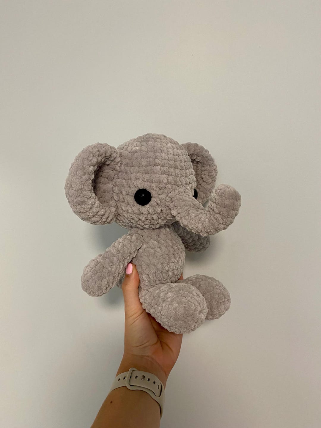 Crochet Elephant Plushie Amigurumi Chunky Elephant Super Bulky Yarn ...