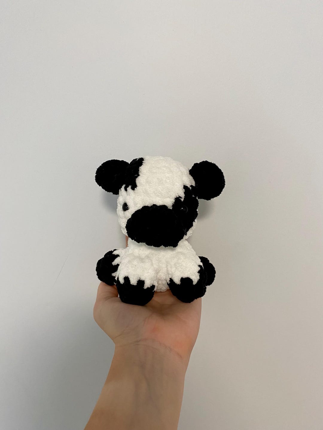 Crochet Cow Plushie Amigurumi Chunky Cow Super Bulky Yarn Cow Plushie ...