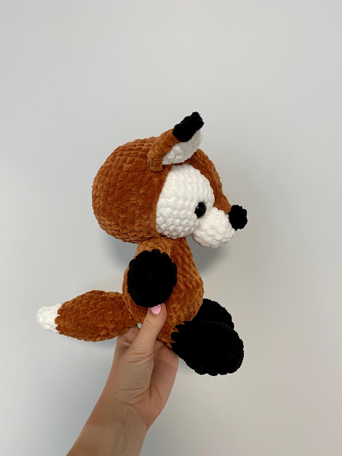 Crochet Fox Plushie Amigurumi Chunky Fox Super Bulky Yarn Fox Plushie ...