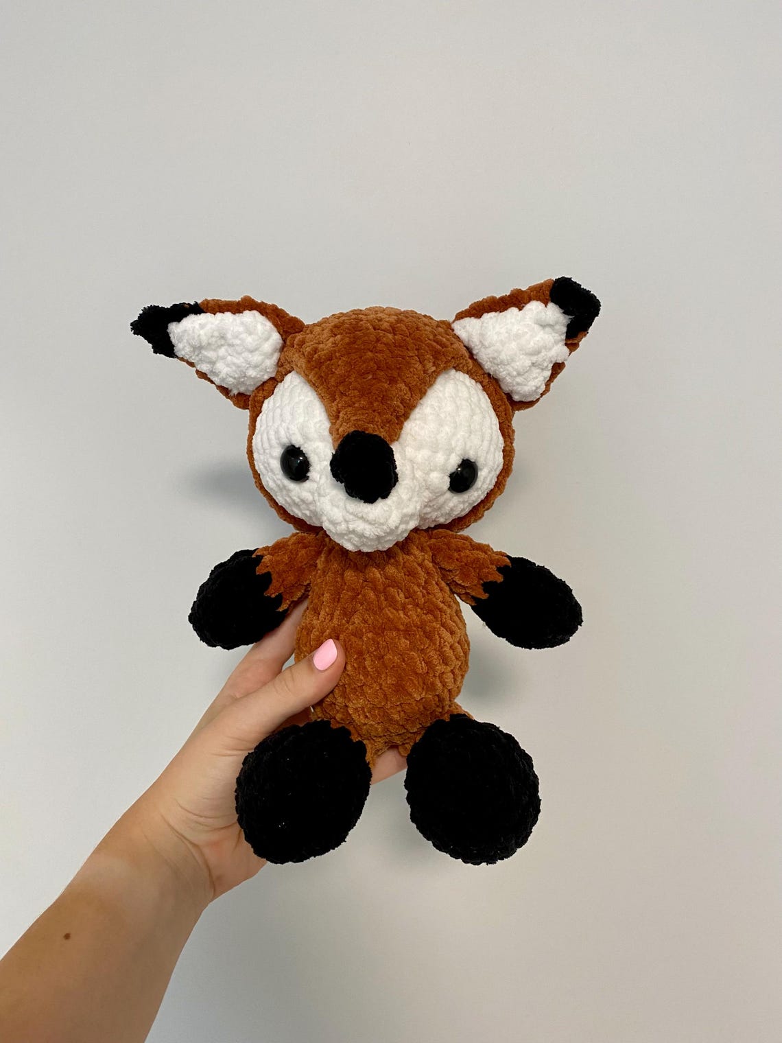 Crochet Fox Plushie Amigurumi Chunky Fox Super Bulky Yarn Fox Plushie ...