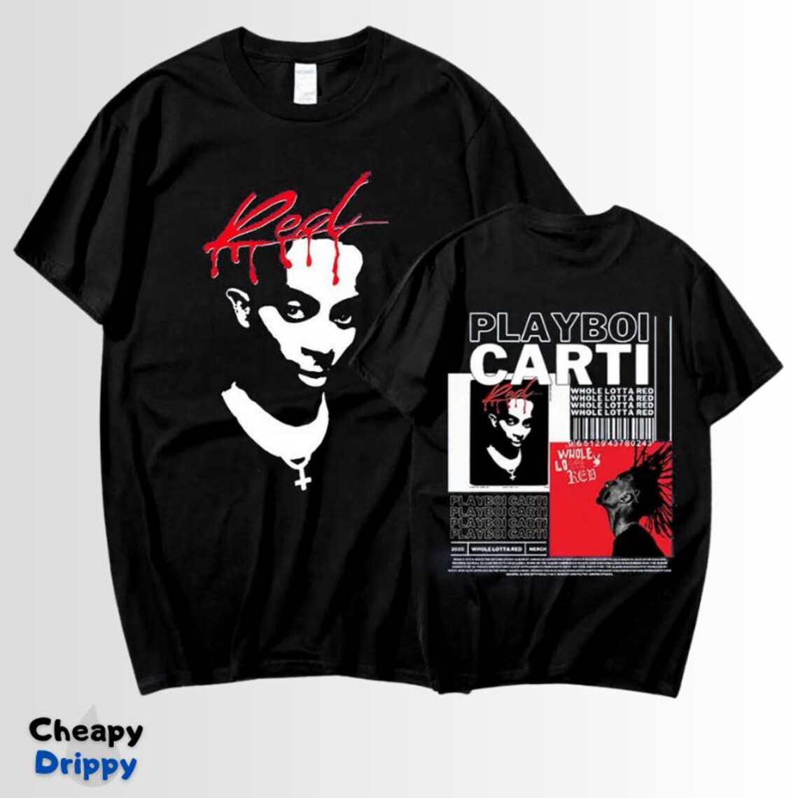 Playboi Carti T-shirt Unisex | Whole Lotta Red Rap Drip Y2K | Hip Hop ...