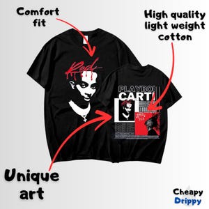 Playboi Carti T-shirt Unisex | Whole Lotta Red Rap Drip Y2K | Hip Hop ...