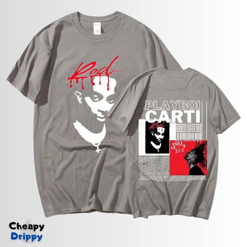 Playboi Carti T-shirt Unisex | Whole Lotta Red Rap Drip Y2K | Hip Hop ...