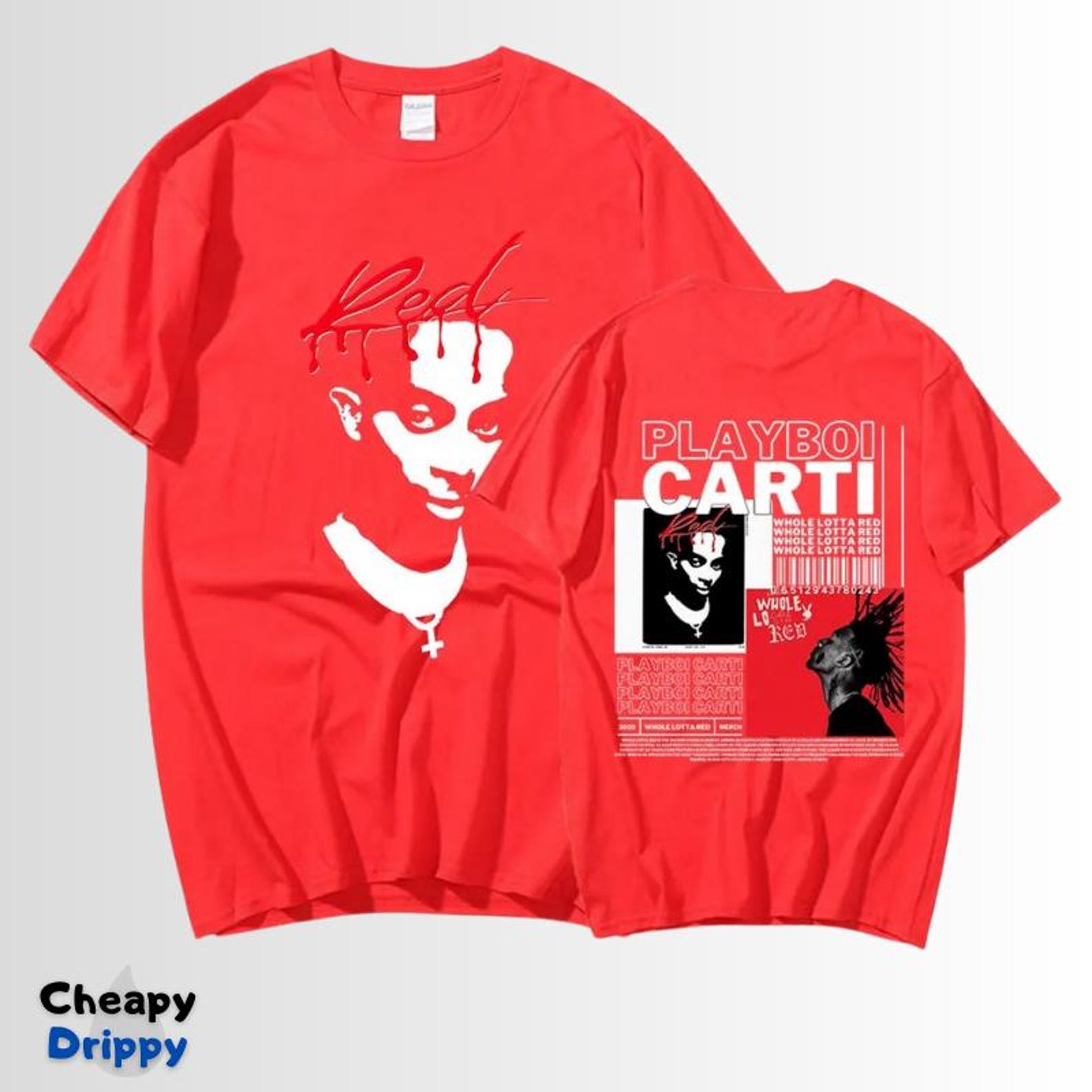 Playboi Carti T-shirt Unisex | Whole Lotta Red Rap Drip Y2K | Hip Hop ...