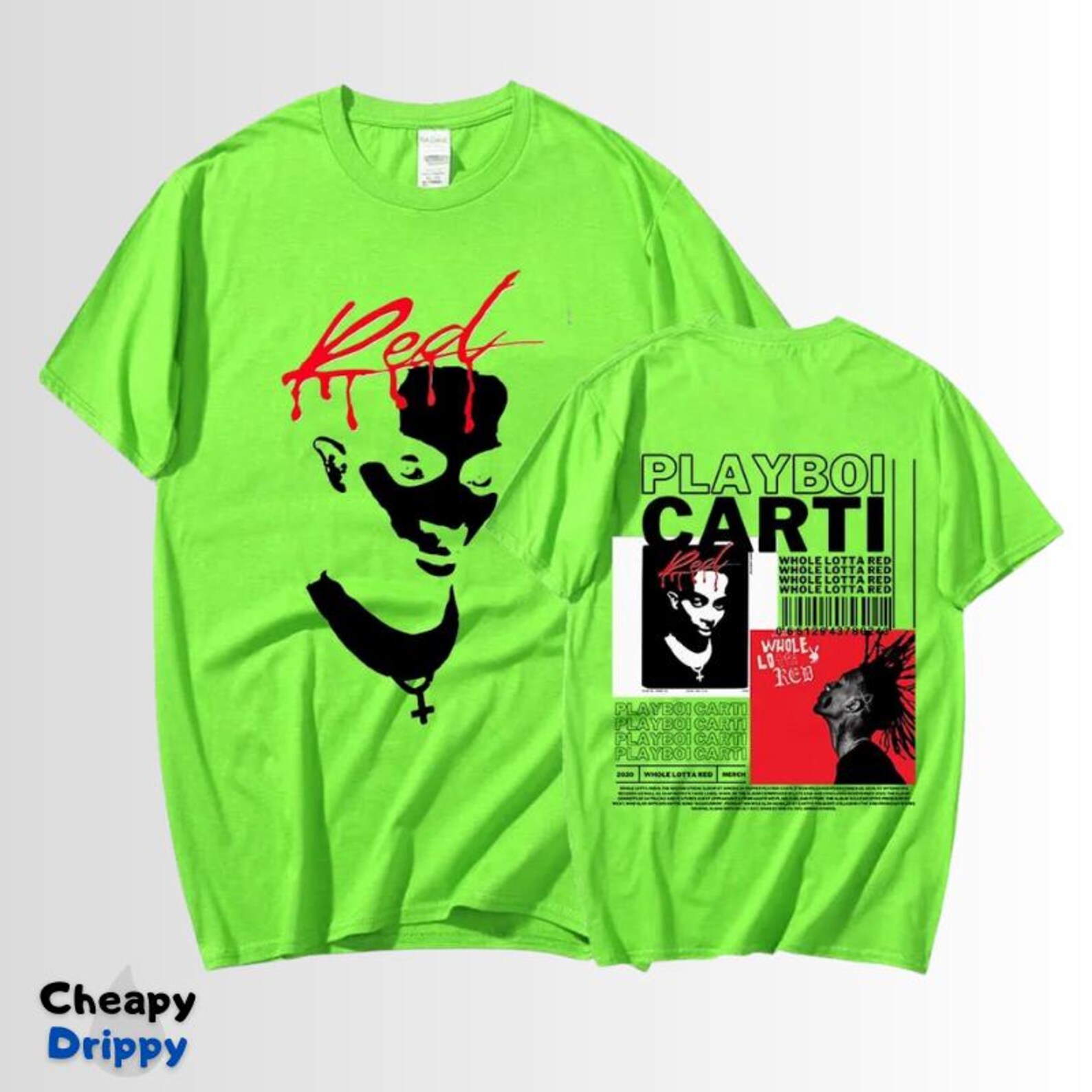 Playboi Carti T-shirt Unisex | Whole Lotta Red Rap Drip Y2K | Hip Hop ...