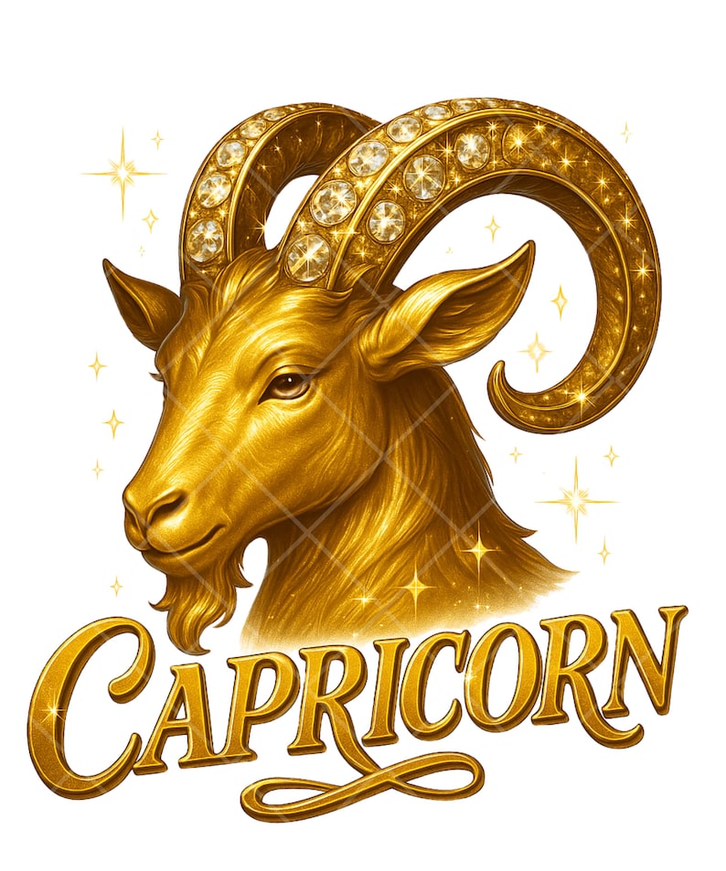 Gold Capricorn With Bling - Etsy