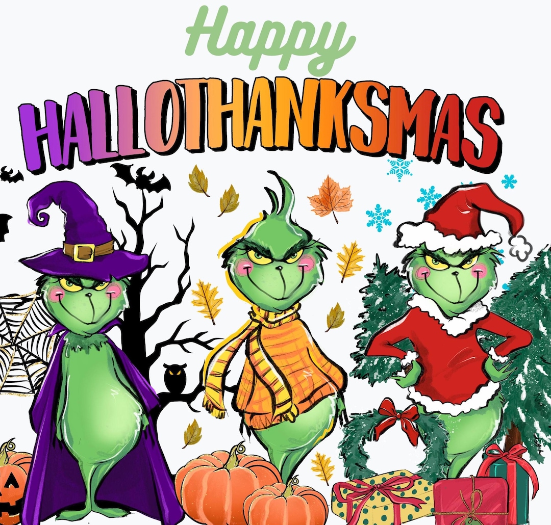 Happy Grinch Hallothanksmas - Etsy