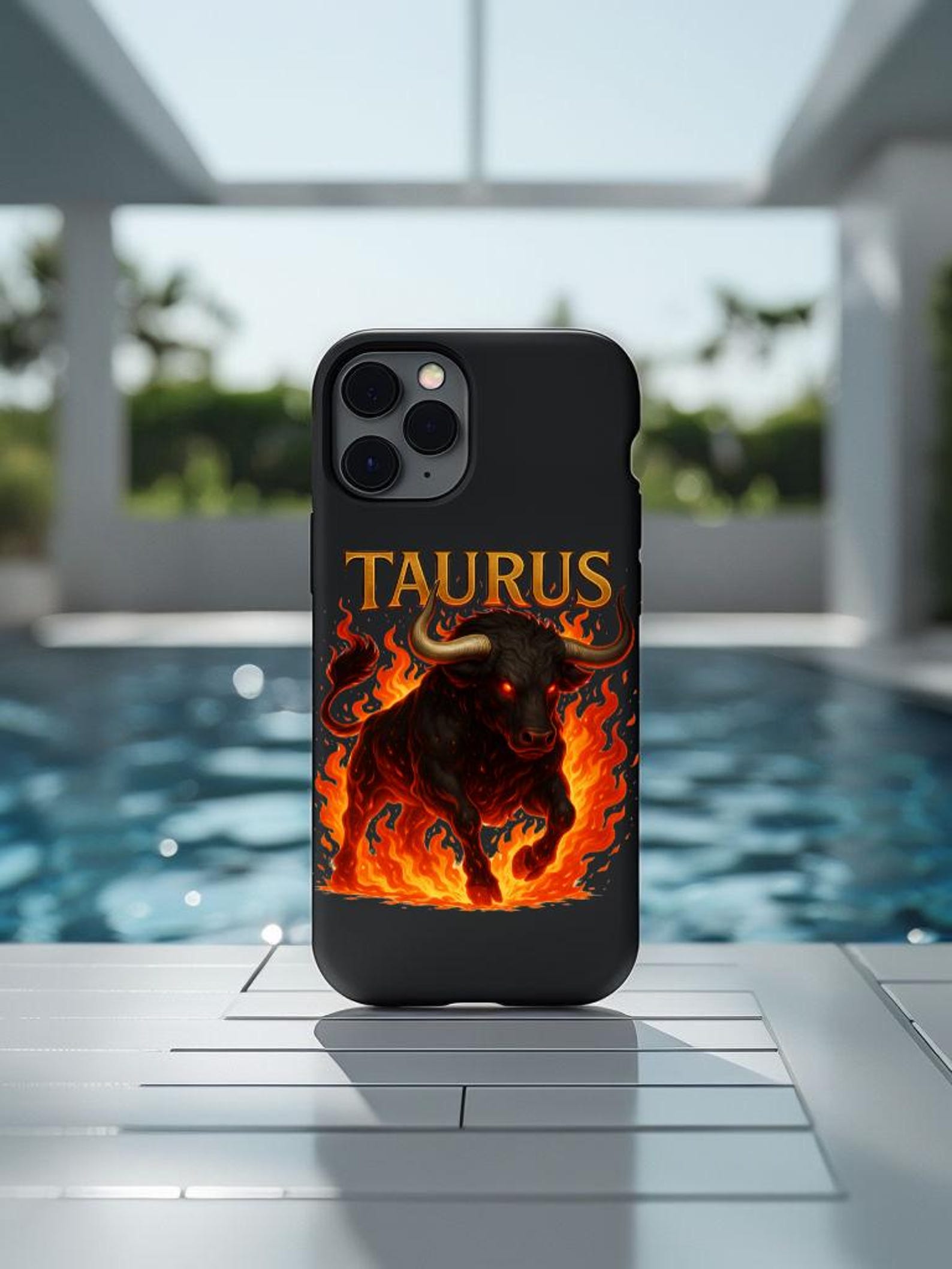 Taurus Bull on Fire - Etsy