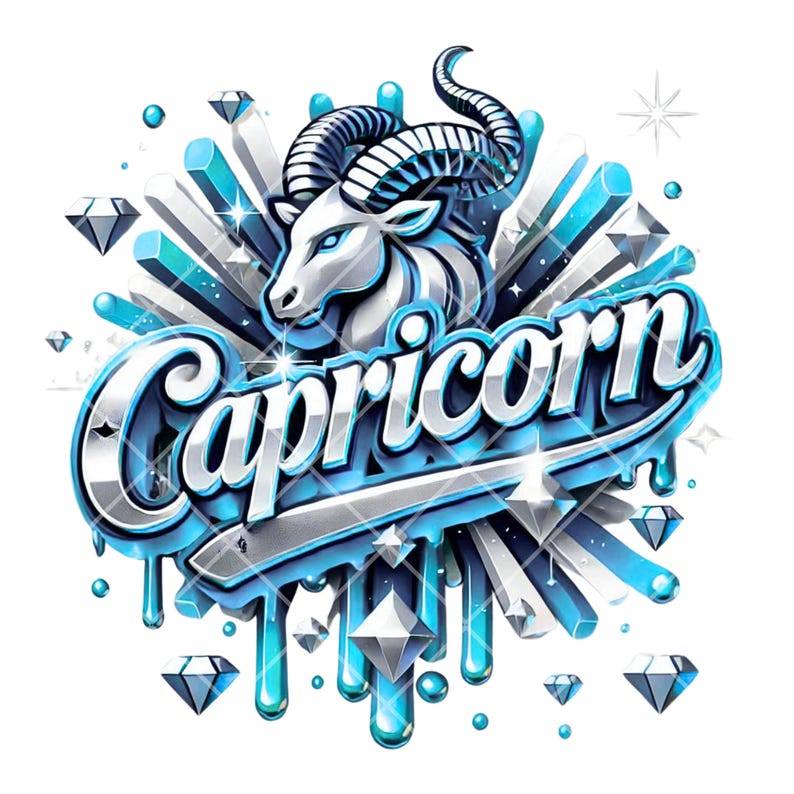 Capricorn Zodiac Sign PNG: High-resolution Clipart (digital Download ...