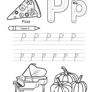 Printable Alphabet Coloring Pages, Preschool Learning (PDF) - Etsy