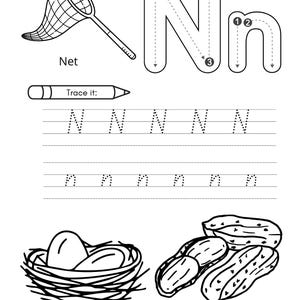 Printable Alphabet Coloring Pages, Preschool Learning (PDF) - Etsy