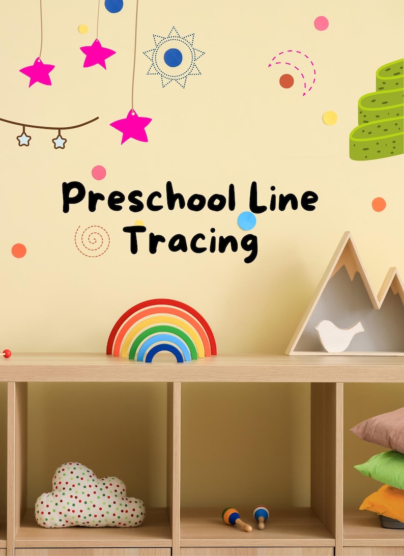 50 Preschool Line Tracing Worksheets, Homeschool Busy Book, Trace Lines ...
