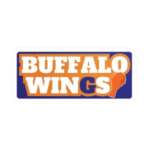 Buffalo Wings Vinyl Decal - Fun Car Stickers, Home Decor, Sports Fan ...