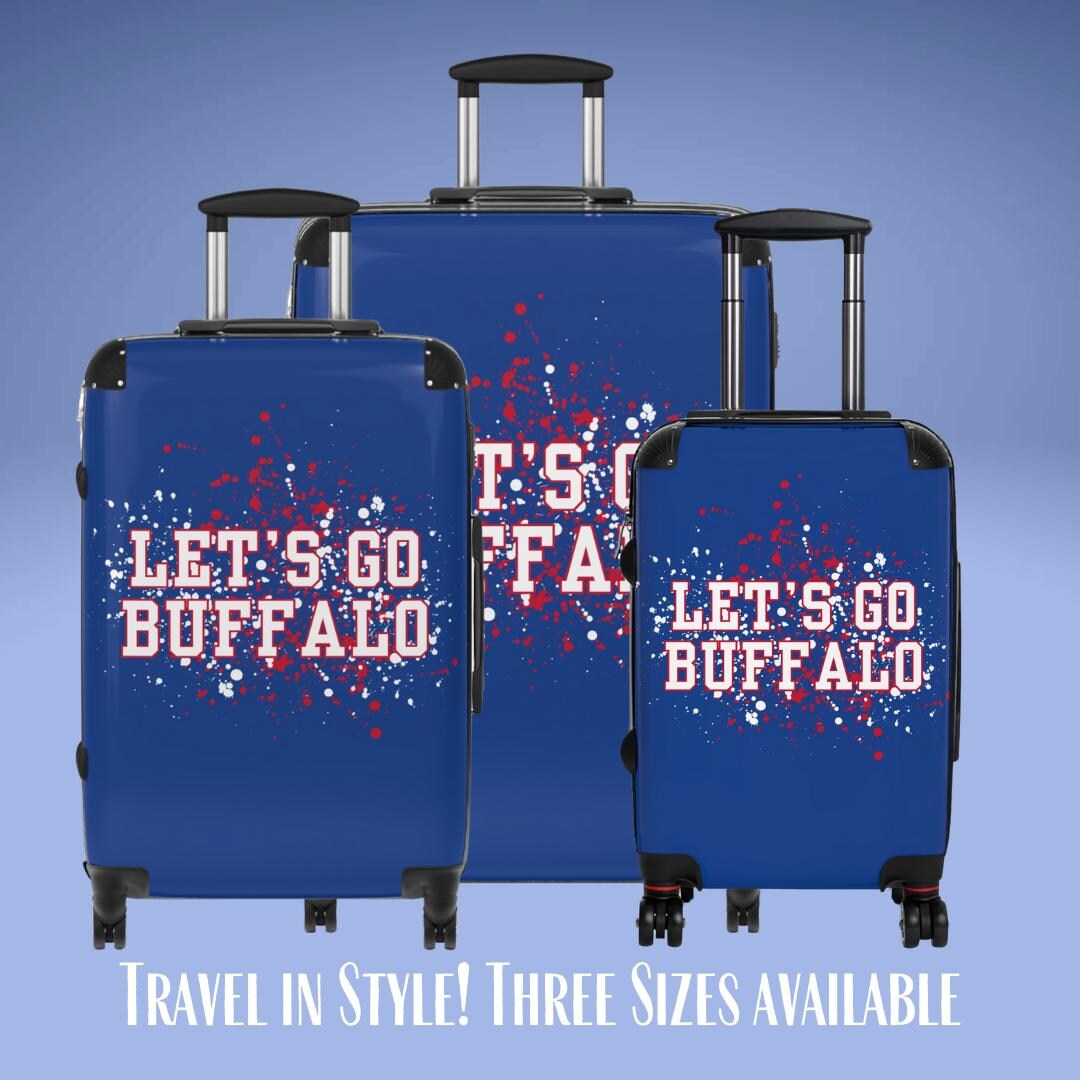 Buffalo Proud Suitcase Travel Luggage, Sports Team Fan Gear, Let's Go ...