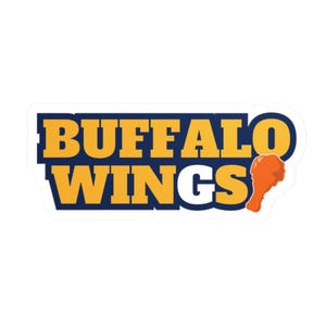 Buffalo Wings Vinyl Decal - Fun Car Stickers, Home Decor, Sports Fan ...