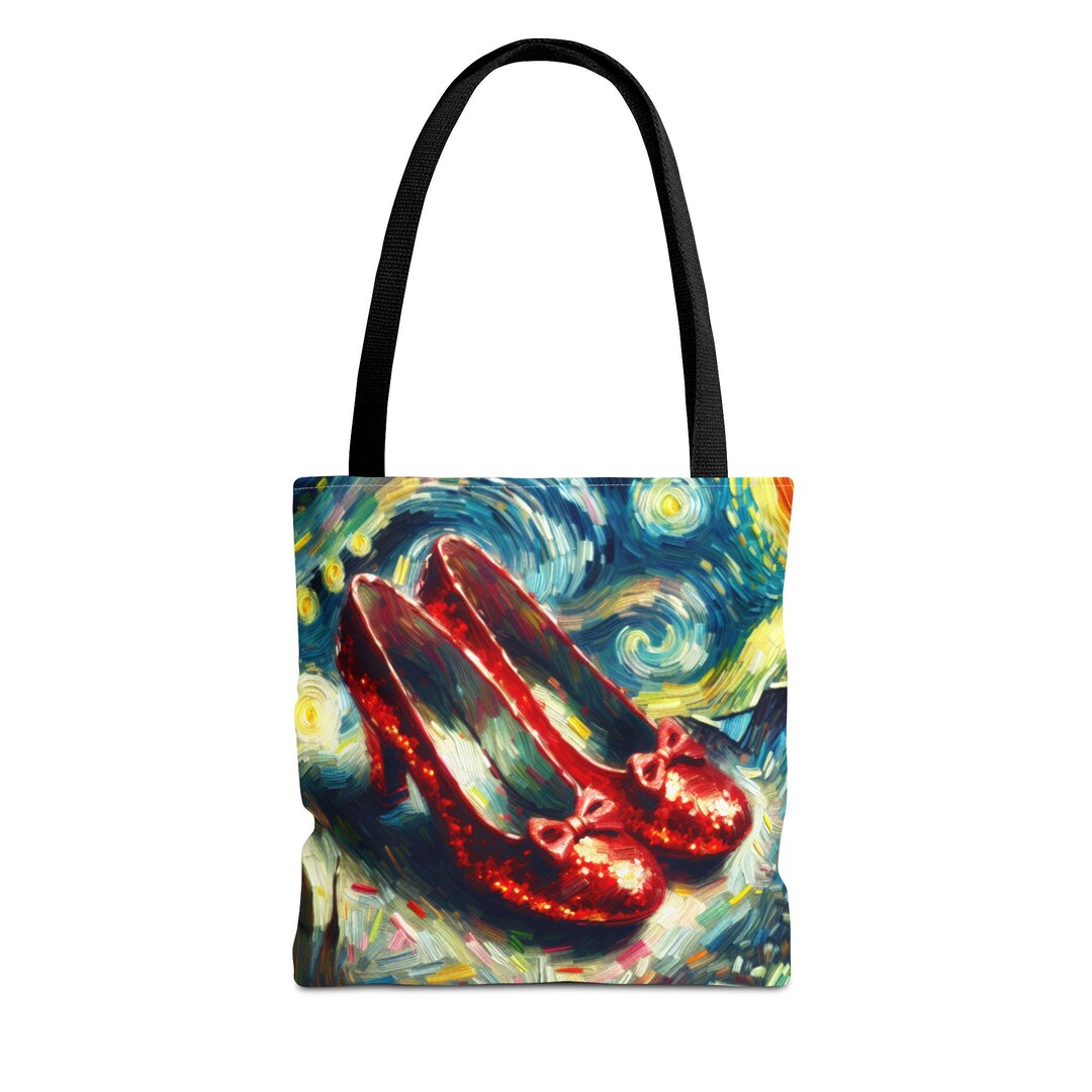 Wizard of Oz Tote Bag, Ruby Slippers and Emerald City Design, Van Gough ...
