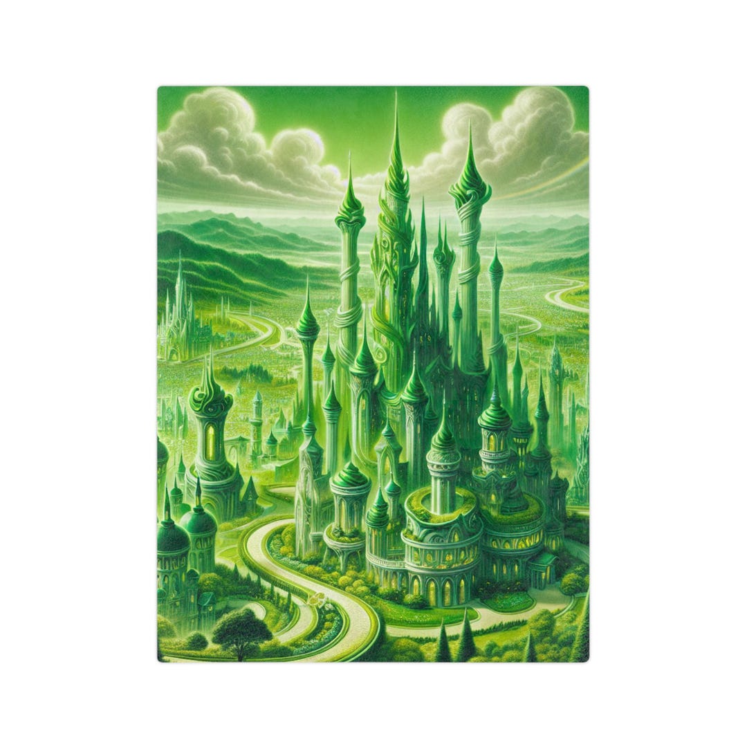 Velveteen Microfiber Blanket, Wicked Emerald City Inspired, Elphaba and ...