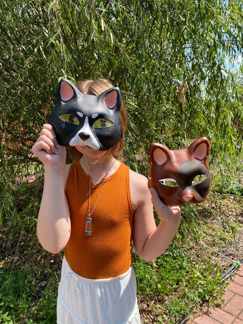 Black & White Therian Tuxedo Cat Mask - Etsy