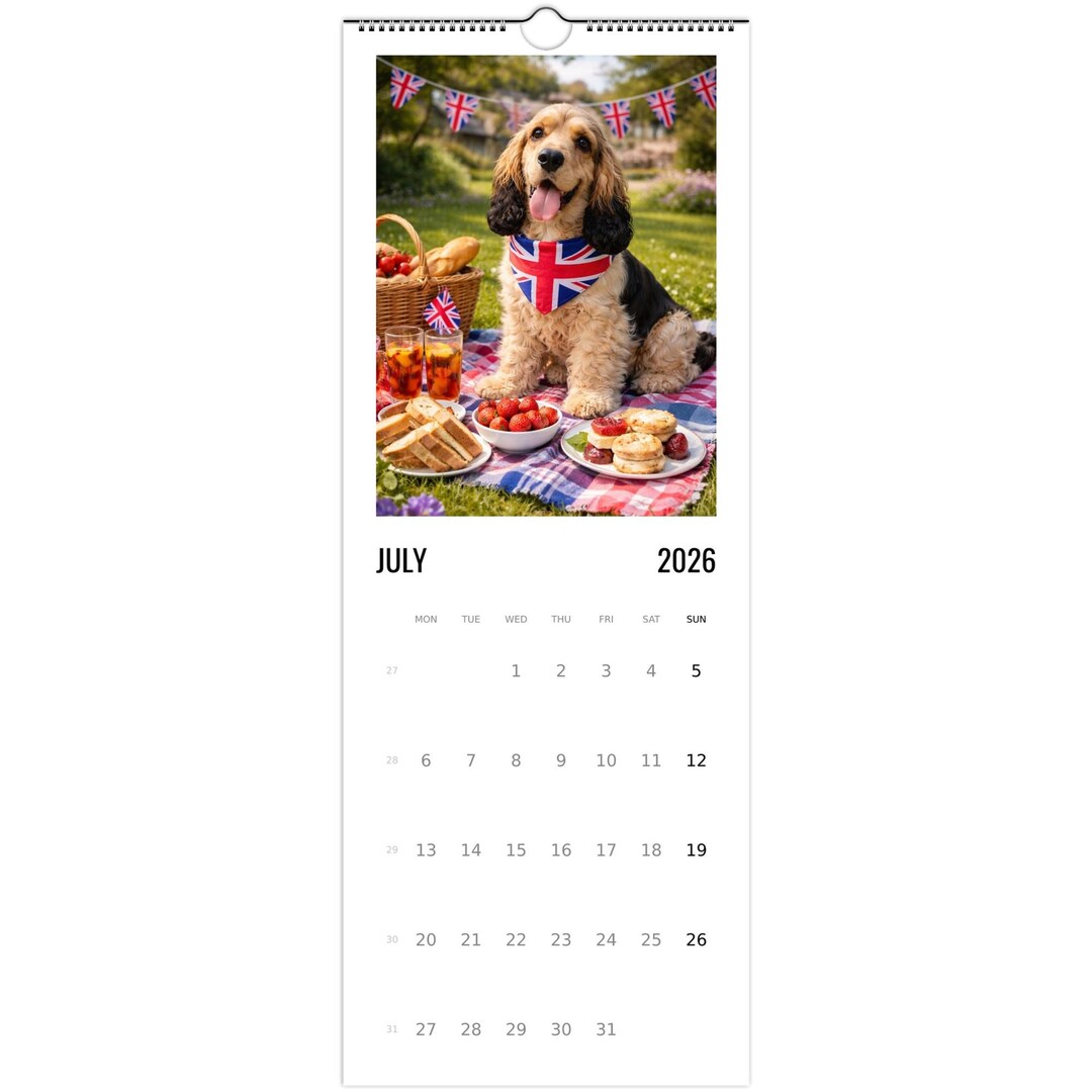 Cocker Spaniel 2026 Wall Calendar | Dog Lover Gift | English Cocker ...