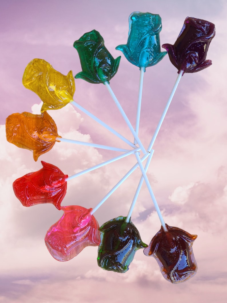 Rose Gourmet Lollipops 22 Count - Etsy