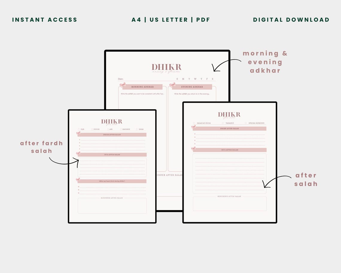 Dhikr Planner for Muslim Women | Islamic Journal and Ramadan Planner ...