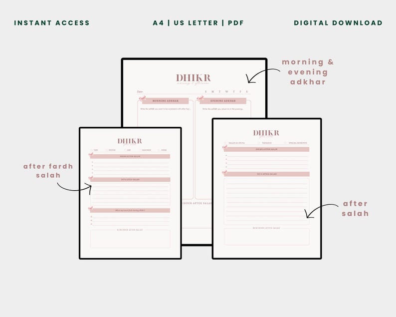 Dhikr Planner for Muslim Women | Islamic Journal and Ramadan Planner ...