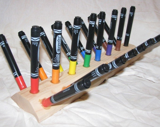 Wooden Marker Holder for 24 Crayola Markers - Etsy