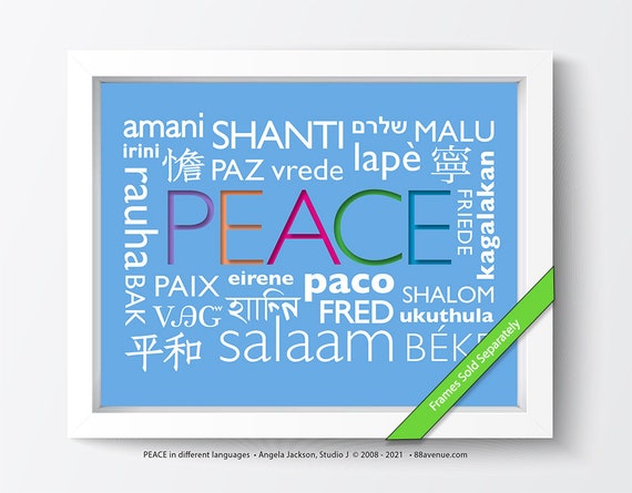 Peace In Different Languages Poster