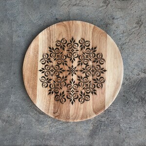 Plater/server/tray - Acadia Wood - Wheat Design Created to Represent ...