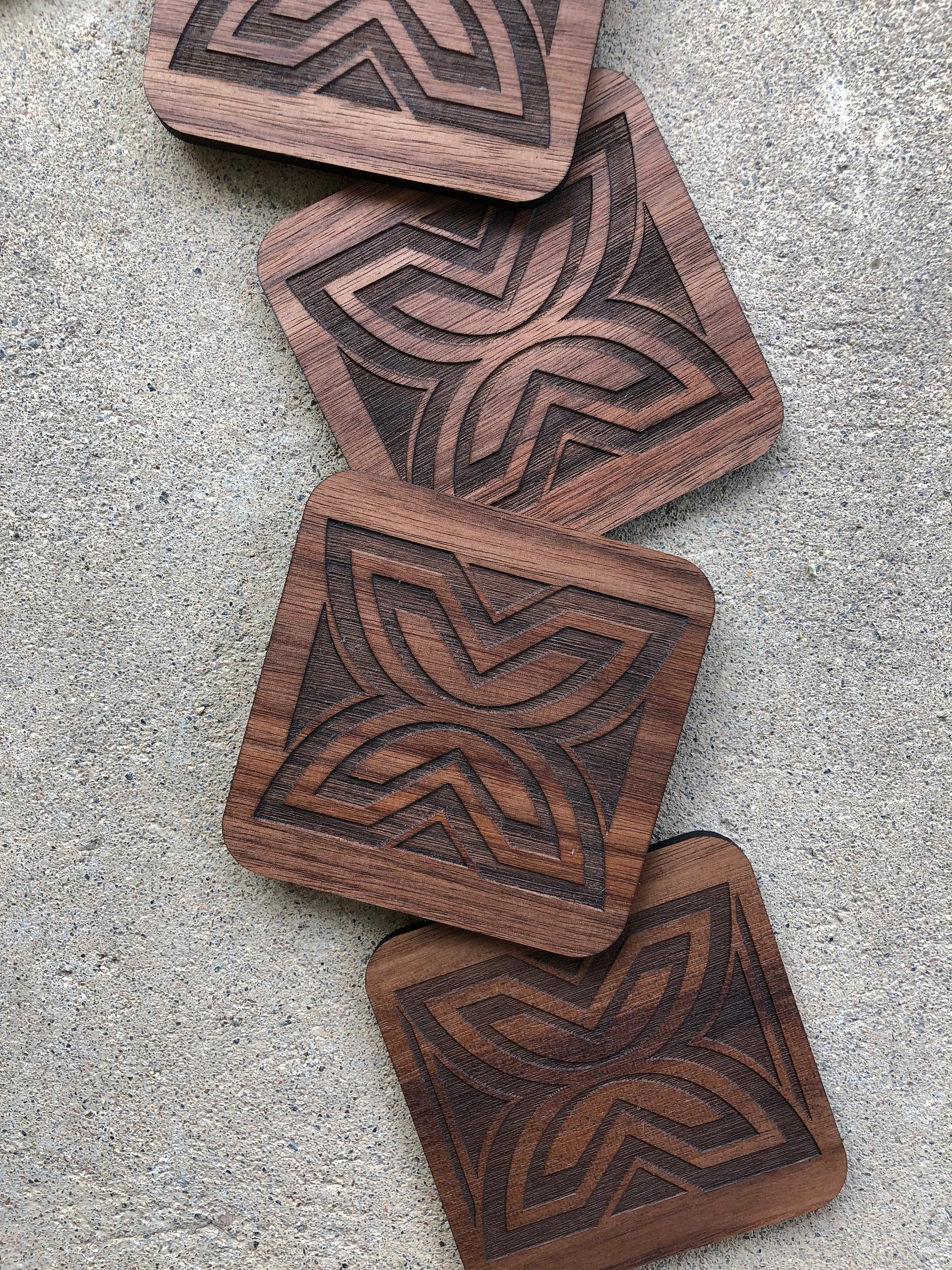 African Adinkra Symbol Wood Coasters Nsaa a Symbol of Excellence ...