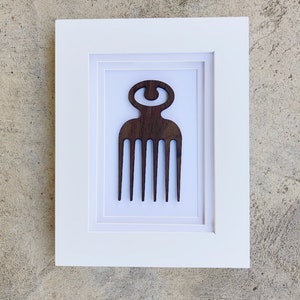 African Adinkra Dwennimmen & Nkyinkym Symbol Combs - Laser Cut, Framed ...