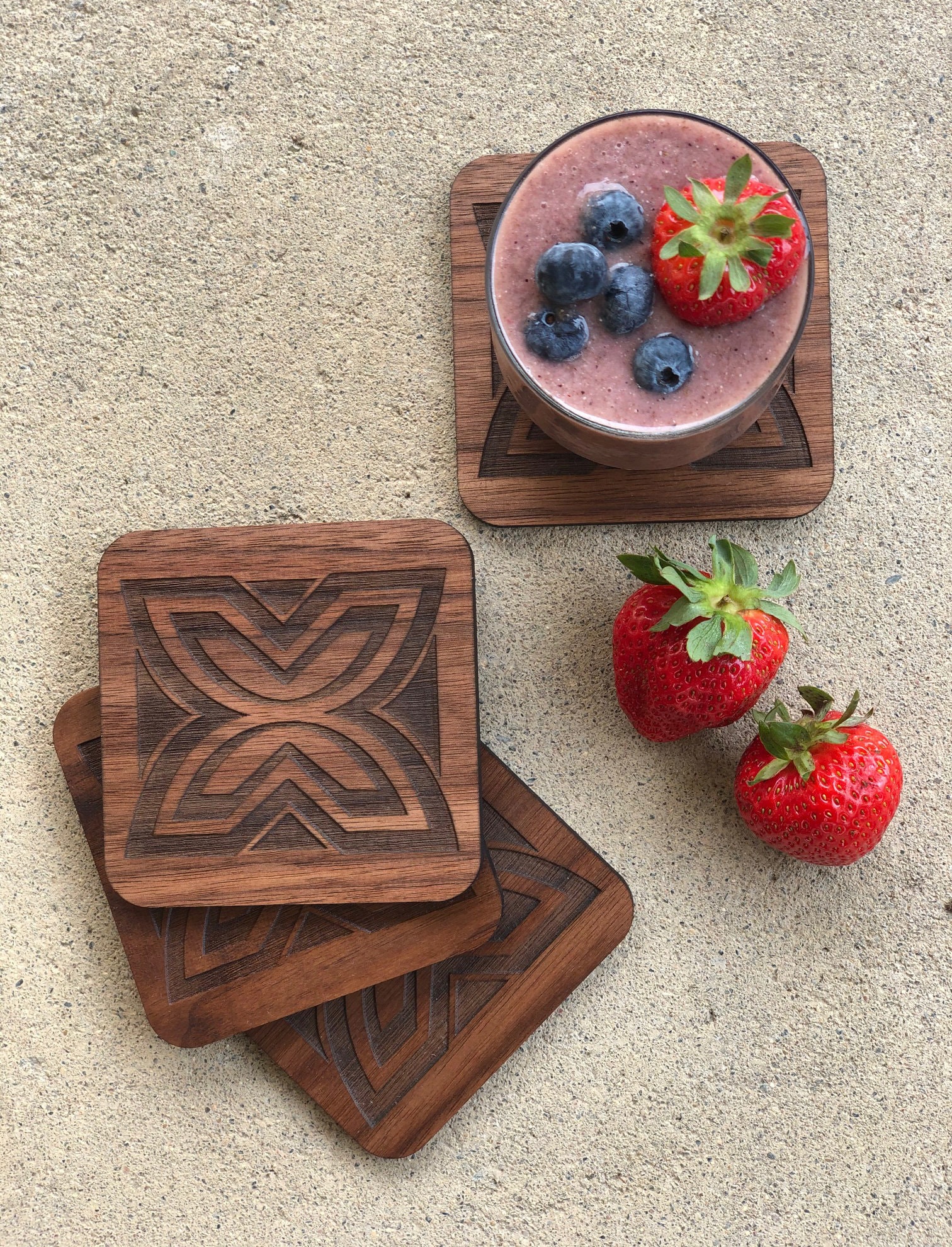 African Adinkra Symbol Wood Coasters Nsaa a Symbol of Excellence ...