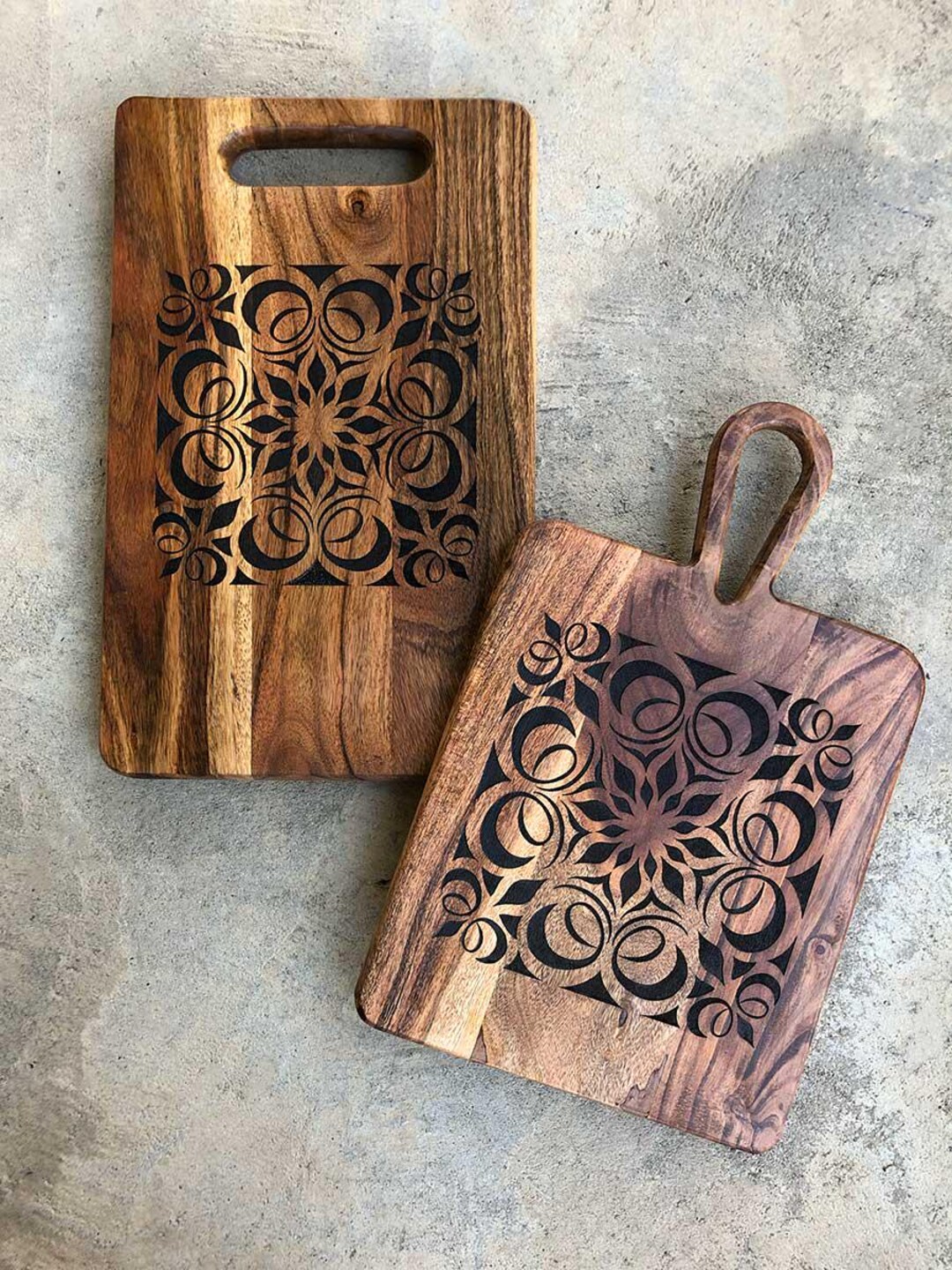 Adinkra Symbols, Cutting Board or Server - Laser Engraved With the ...