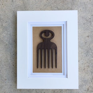 African Adinkra Dwennimmen & Nkyinkym Symbol Combs - Laser Cut, Framed ...