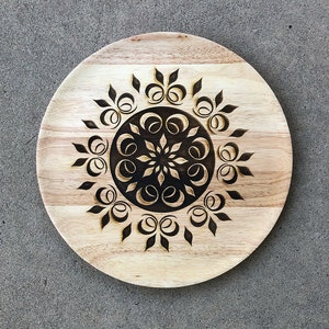 Plater/server/tray - Acadia Wood - Wheat Design Created to Represent ...