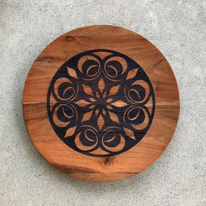 Plater/server/tray - Acadia Wood - Wheat Design Created to Represent ...