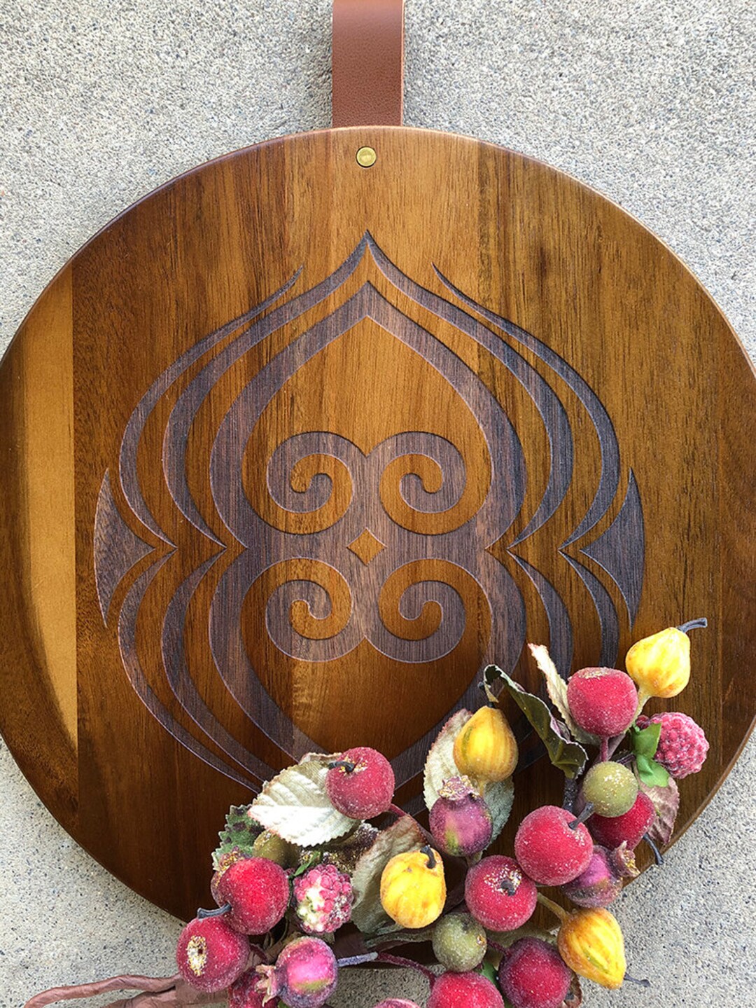 Charcuterie Board, Server or Tray - Acadia Wood - Adinkra Symbol ...