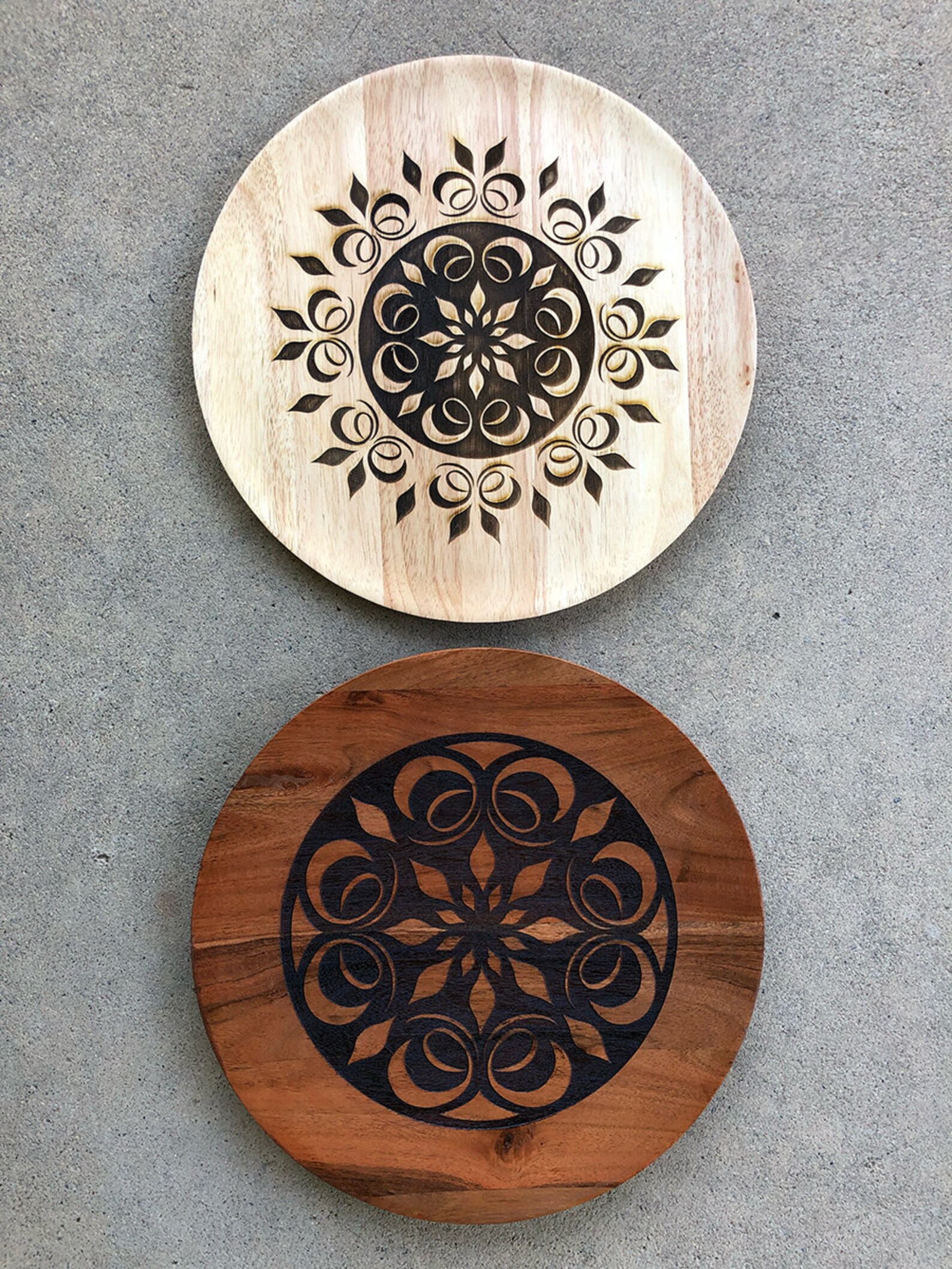 Plater/server/tray - Acadia Wood - Wheat Design Created to Represent ...