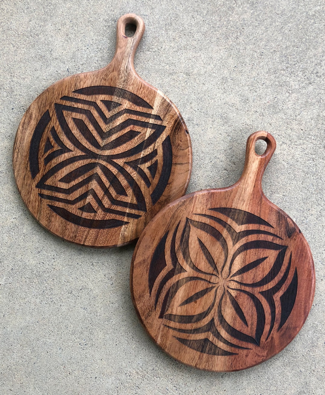 Adinkra Symbols, Cutting Board or Server - Laser Engraved With the ...