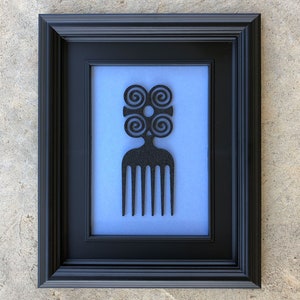 Afro Picks - Adinkra Dwennimmen & Nkyinkym Symbol African Combs - Laser ...