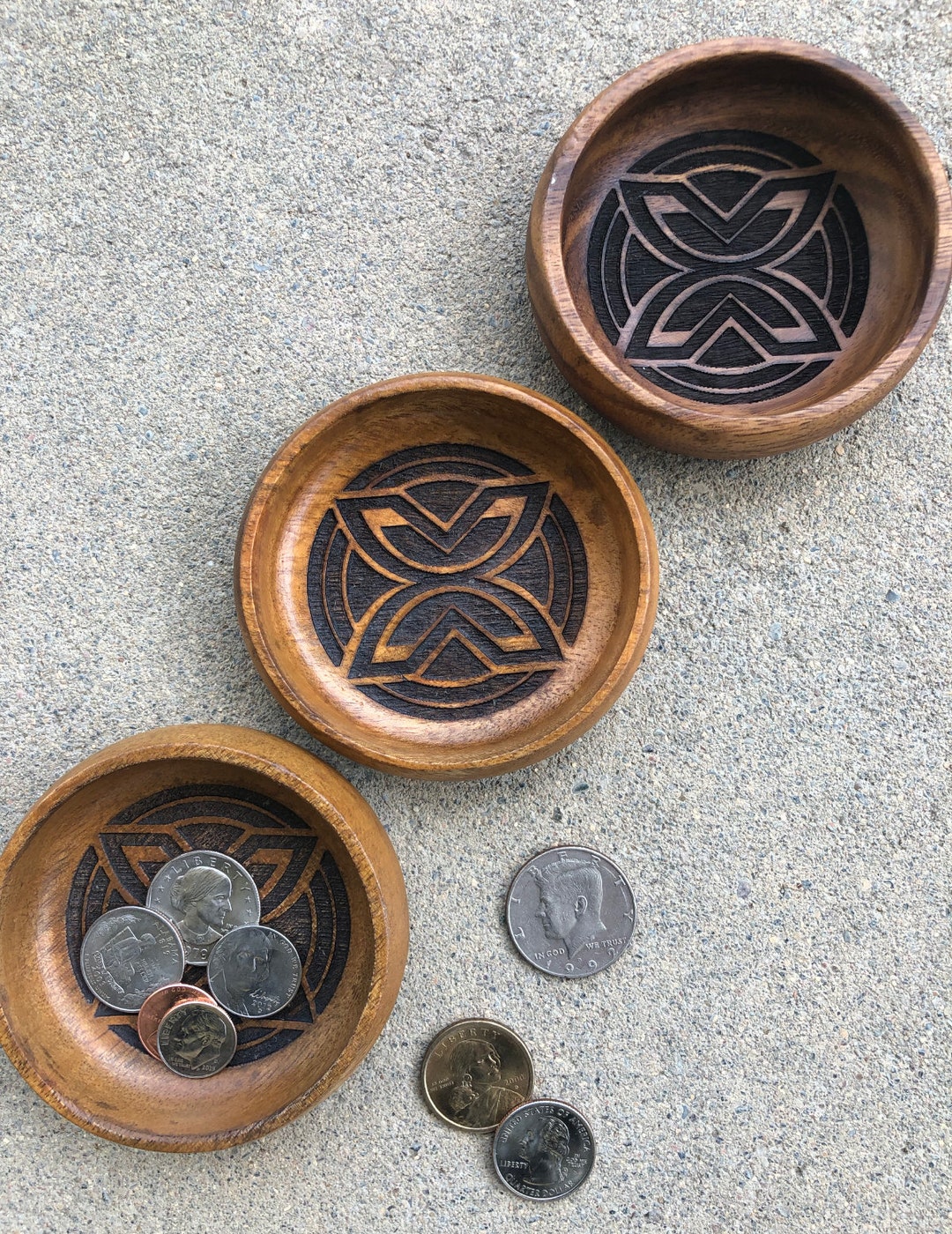 African Adinkra Pocket Change Tray Fawohodie a Symbol of Freedom and ...