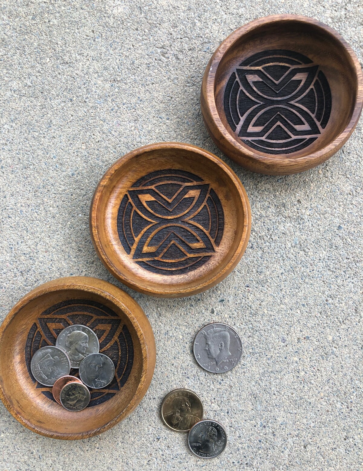 African Adinkra Pocket Change Tray Fawohodie a Symbol of Freedom and ...