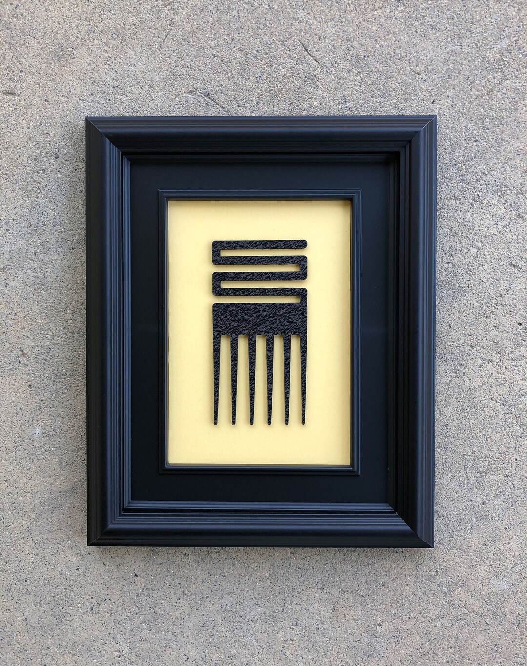 Adinkra Nkyinkym & Dwennimmen Symbol Combs - Laser Cut, Framed Size: 8 ...